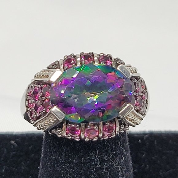Jtv/Hsn | Jewelry | Nwot 925 Silver Mystic Fire Topaz Ring | Poshmark